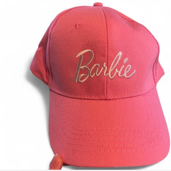 Barbie | Accessories | Barbie Pink Embroidered Cap | Poshmark